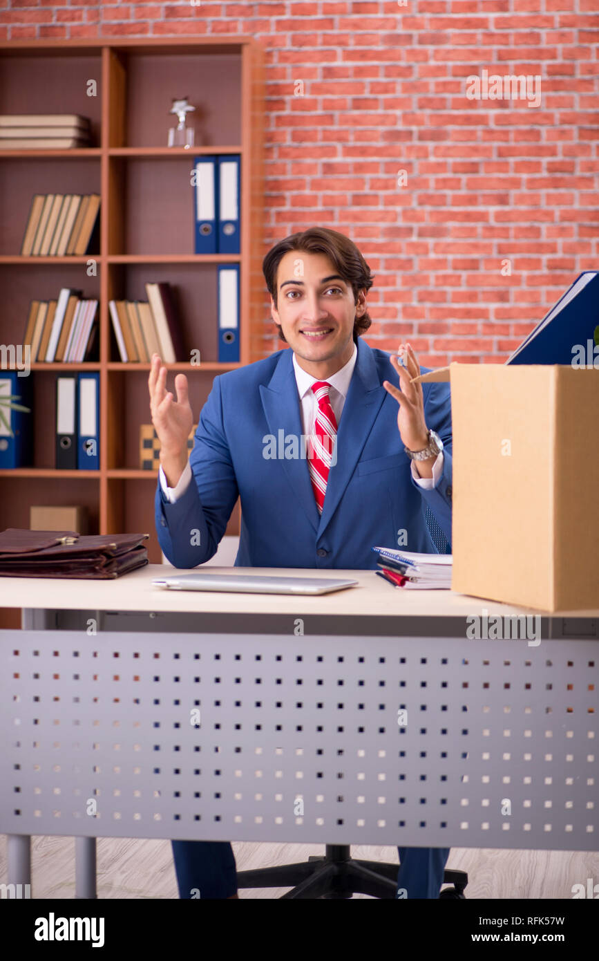 Successful employee getting new job position Stock Photo - Alamy