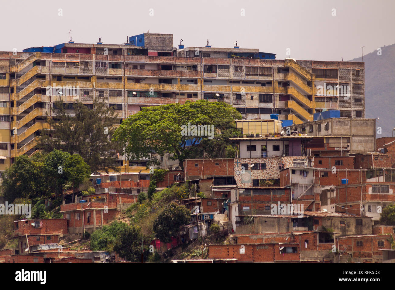 Some slum on hills in Caracas Venezuela Stock Photo - Alamy