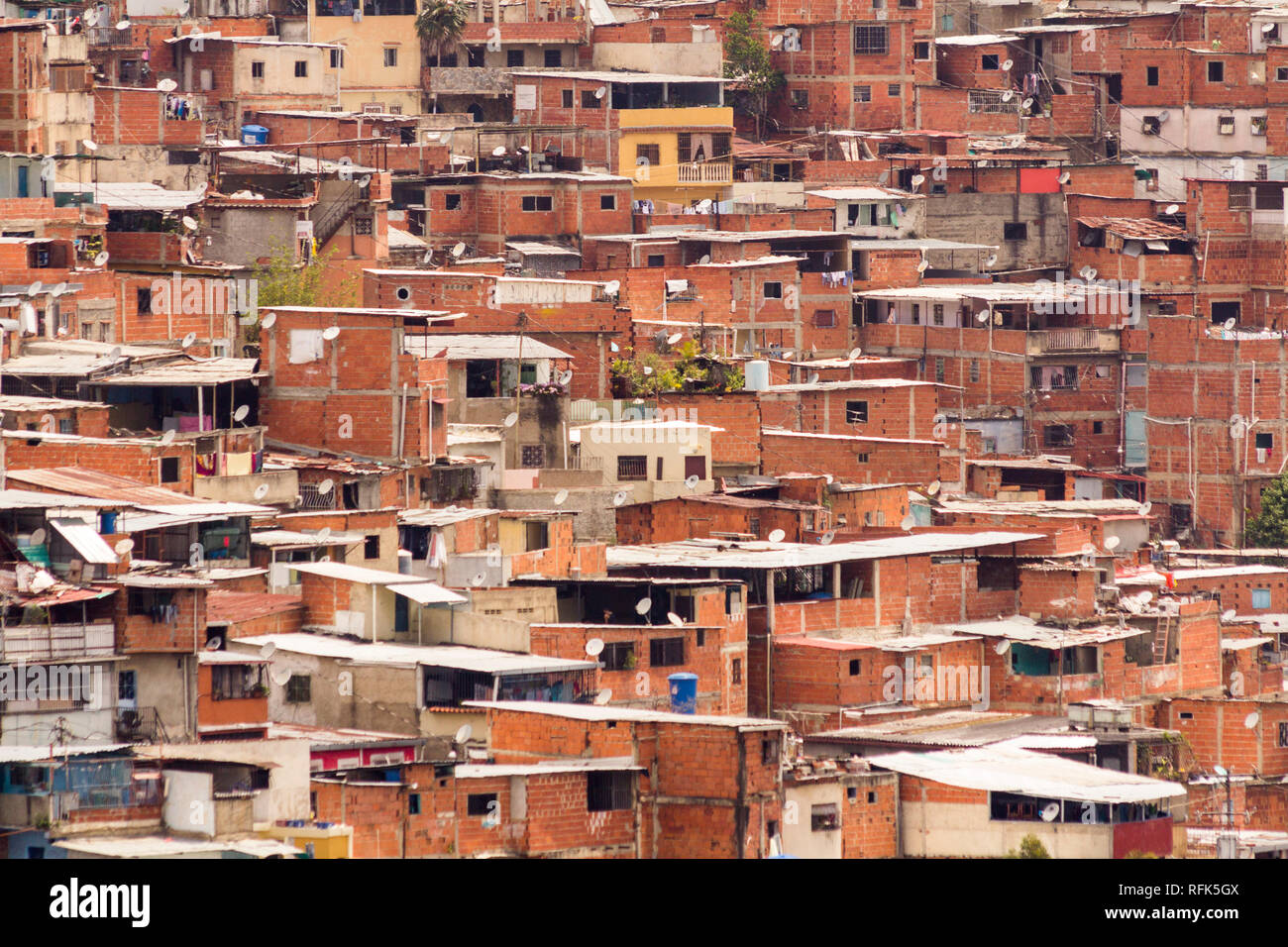 Some slum on hills in Caracas Venezuela Stock Photo - Alamy