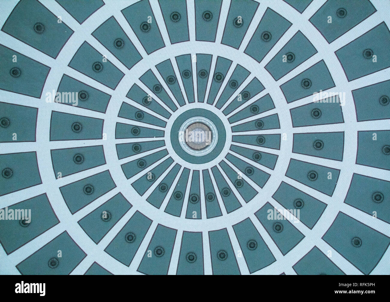 A photo of historic expanding circle pattern in a Spanish colonial ...