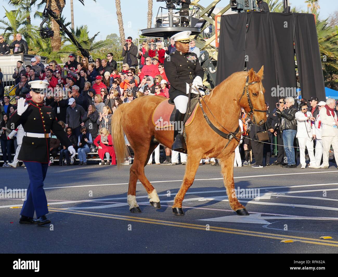 Marine corps mounted color guard hi-res stock photography and images ...