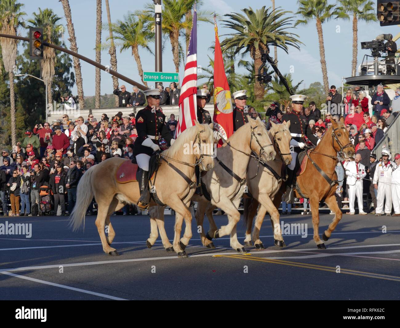 Marine corps mounted color guard hi-res stock photography and images ...