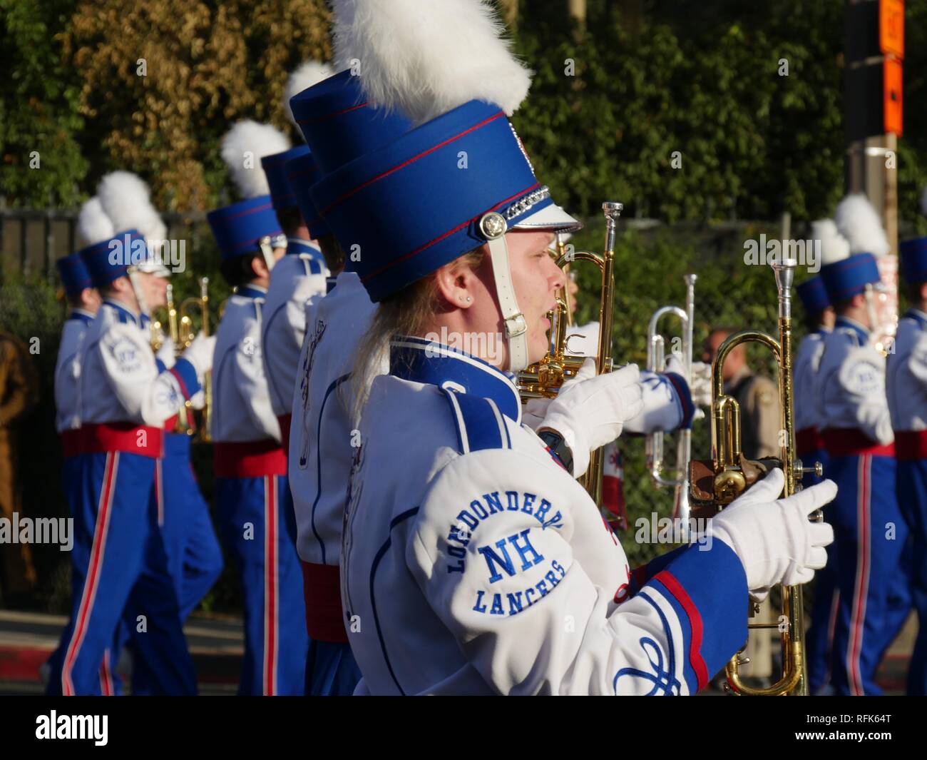 PASADENA, CALIFORNIA—JANUARY 1, 2018:Members of the Londonderry High ...