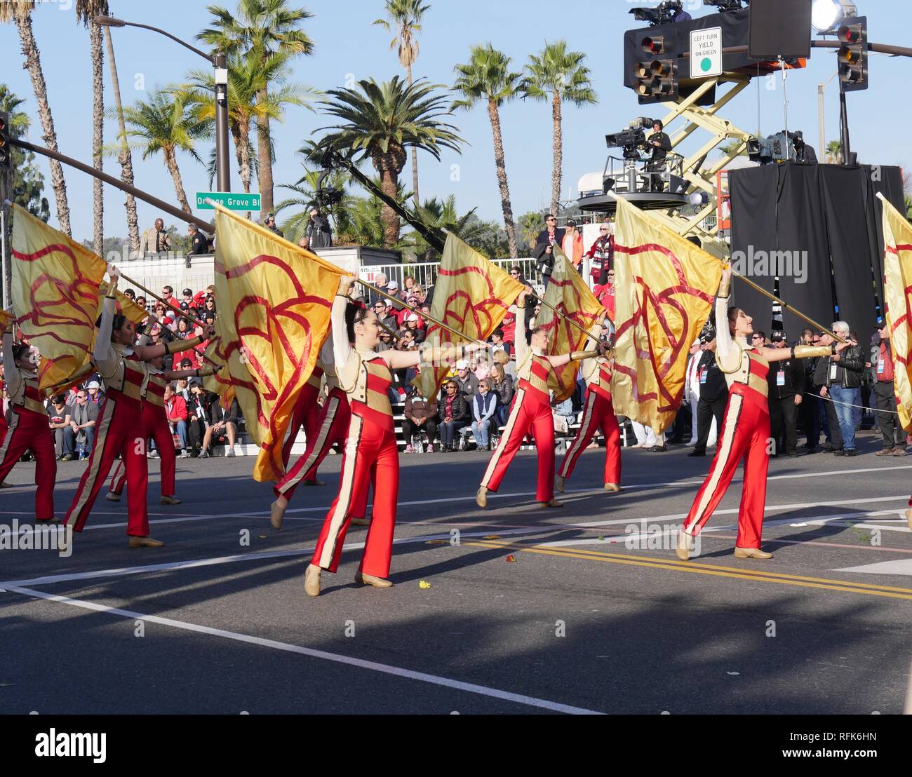 PASADENA, CALIFORNIA—JANUARY 1, 2018:PCC Tournament of Roses Herald ...