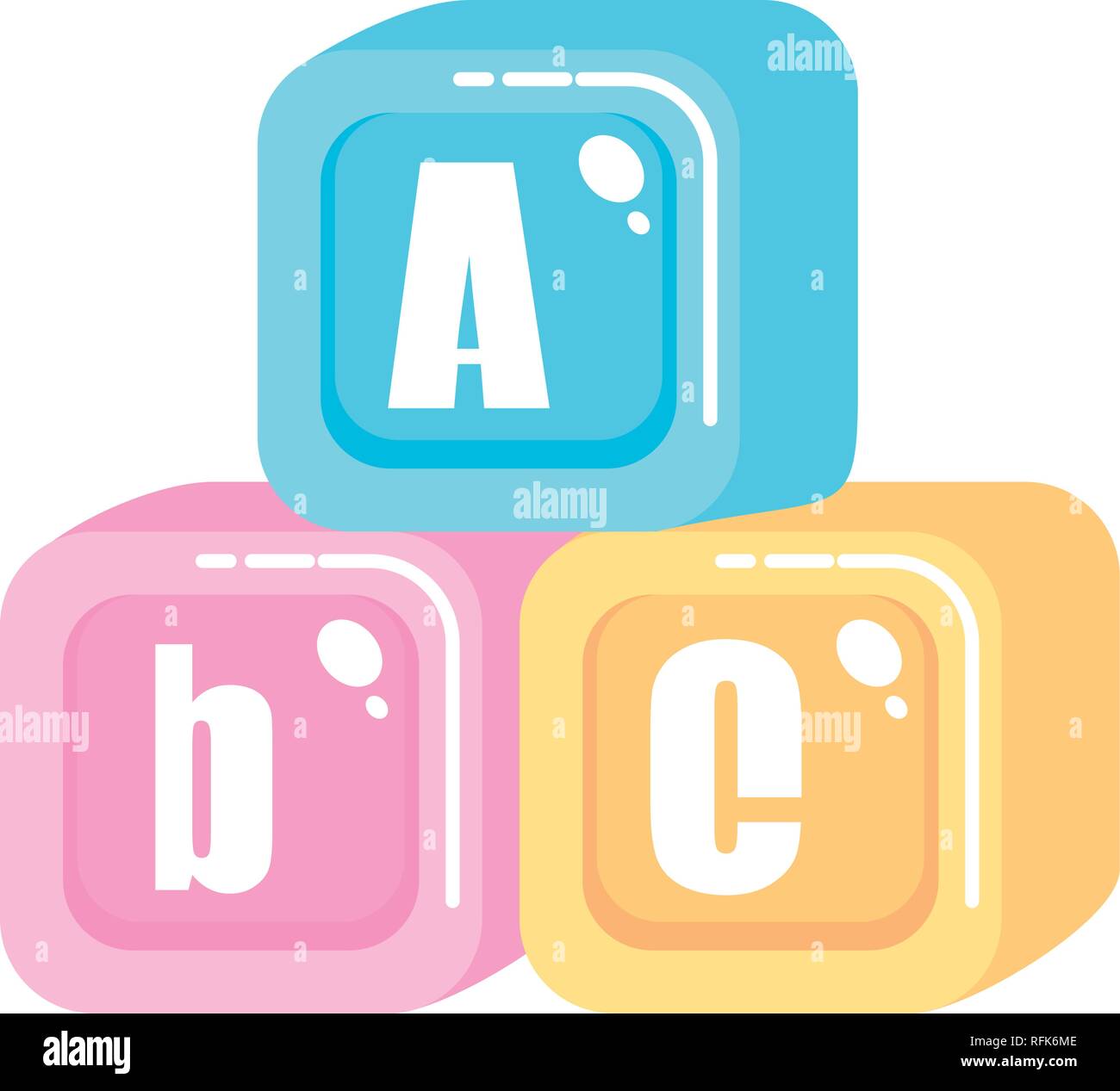alphabet blocks toys icons Stock Vector Image & Art - Alamy