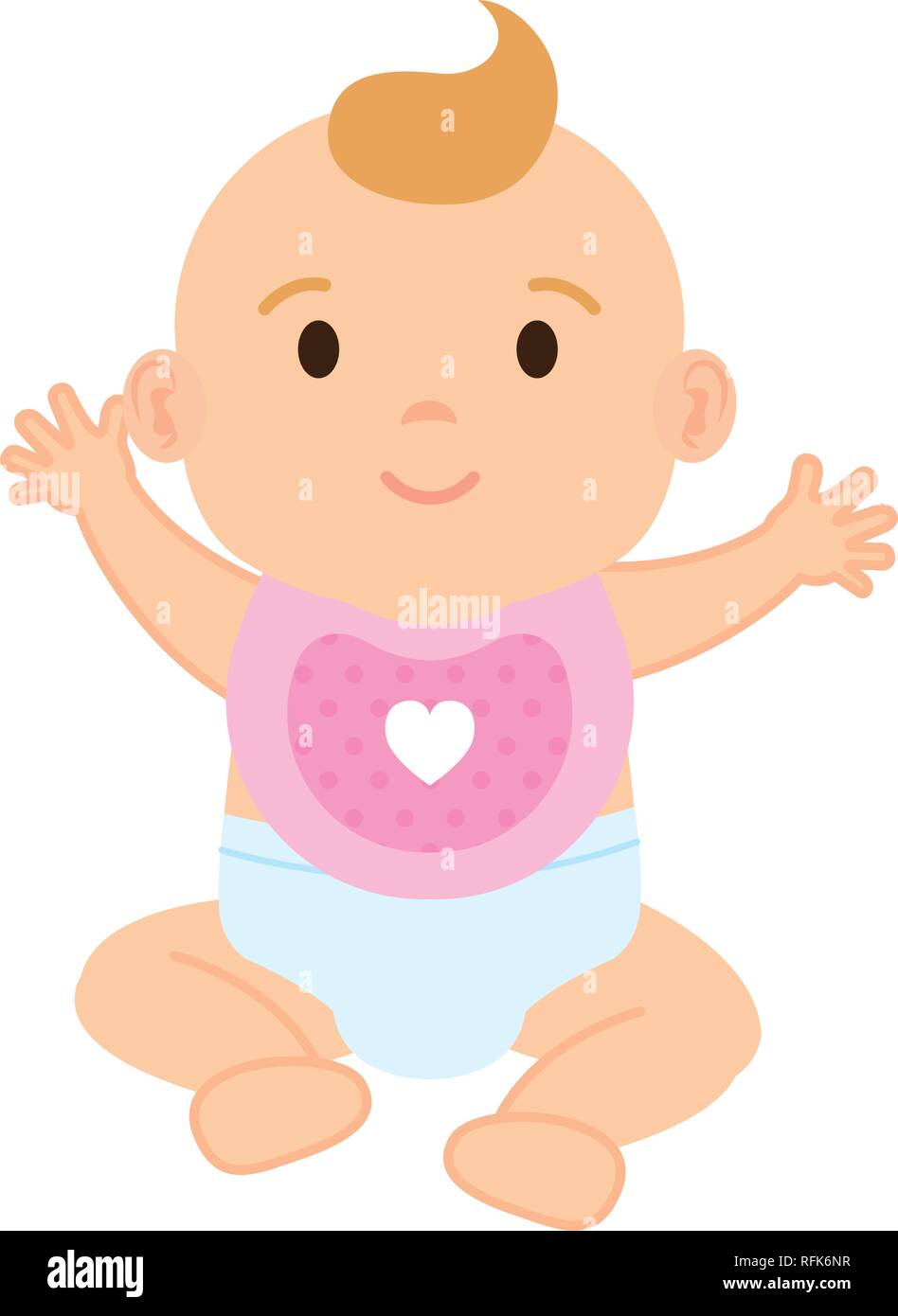 cute and little girl baby character Stock Vector Image & Art - Alamy