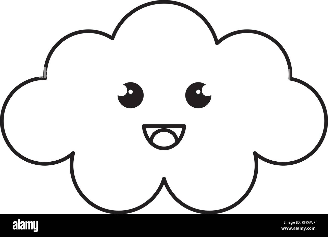 cute cloud kawaii character Stock Vector Image & Art - Alamy