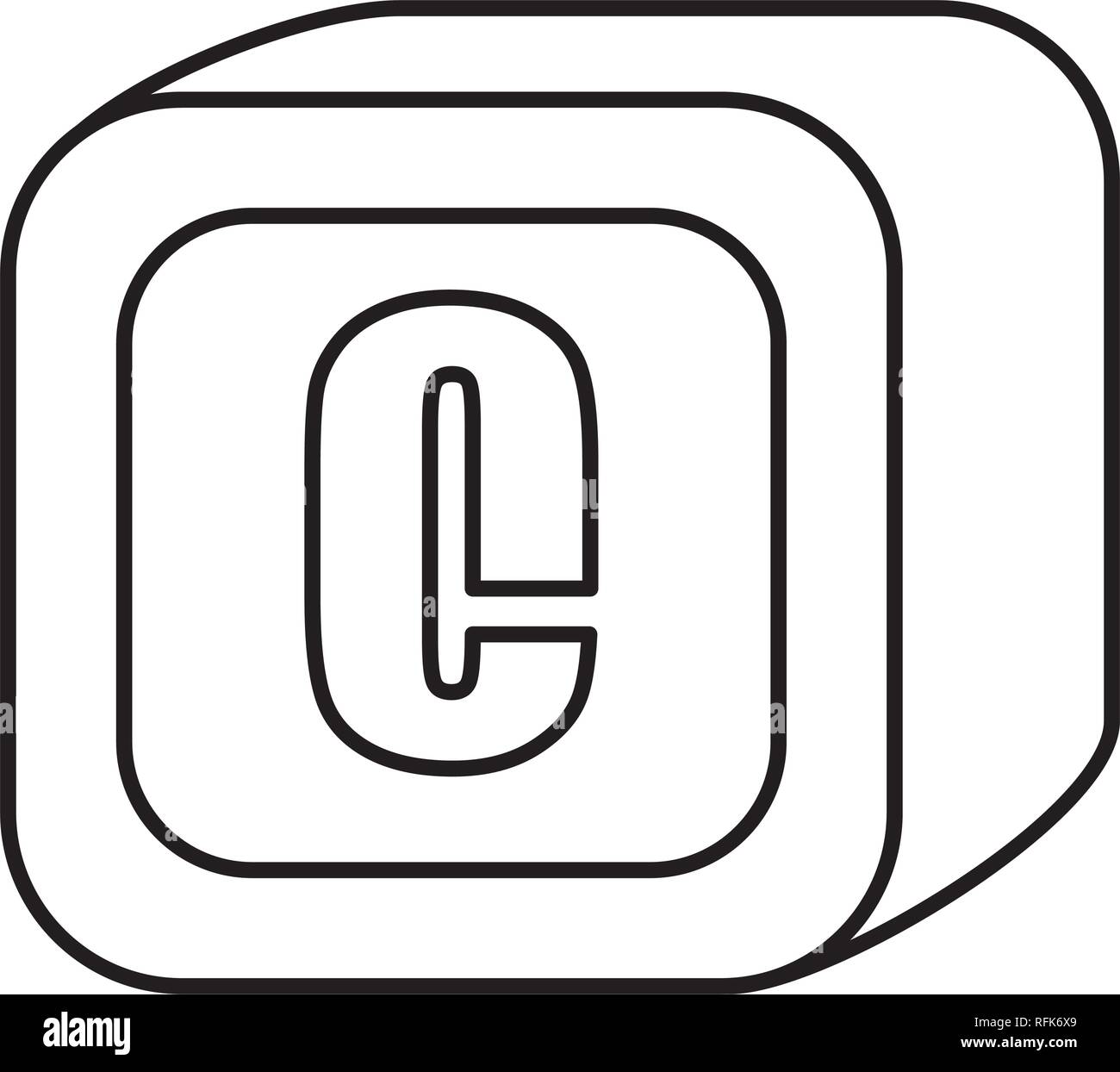 alphabet block toy icon Stock Vector Image & Art - Alamy