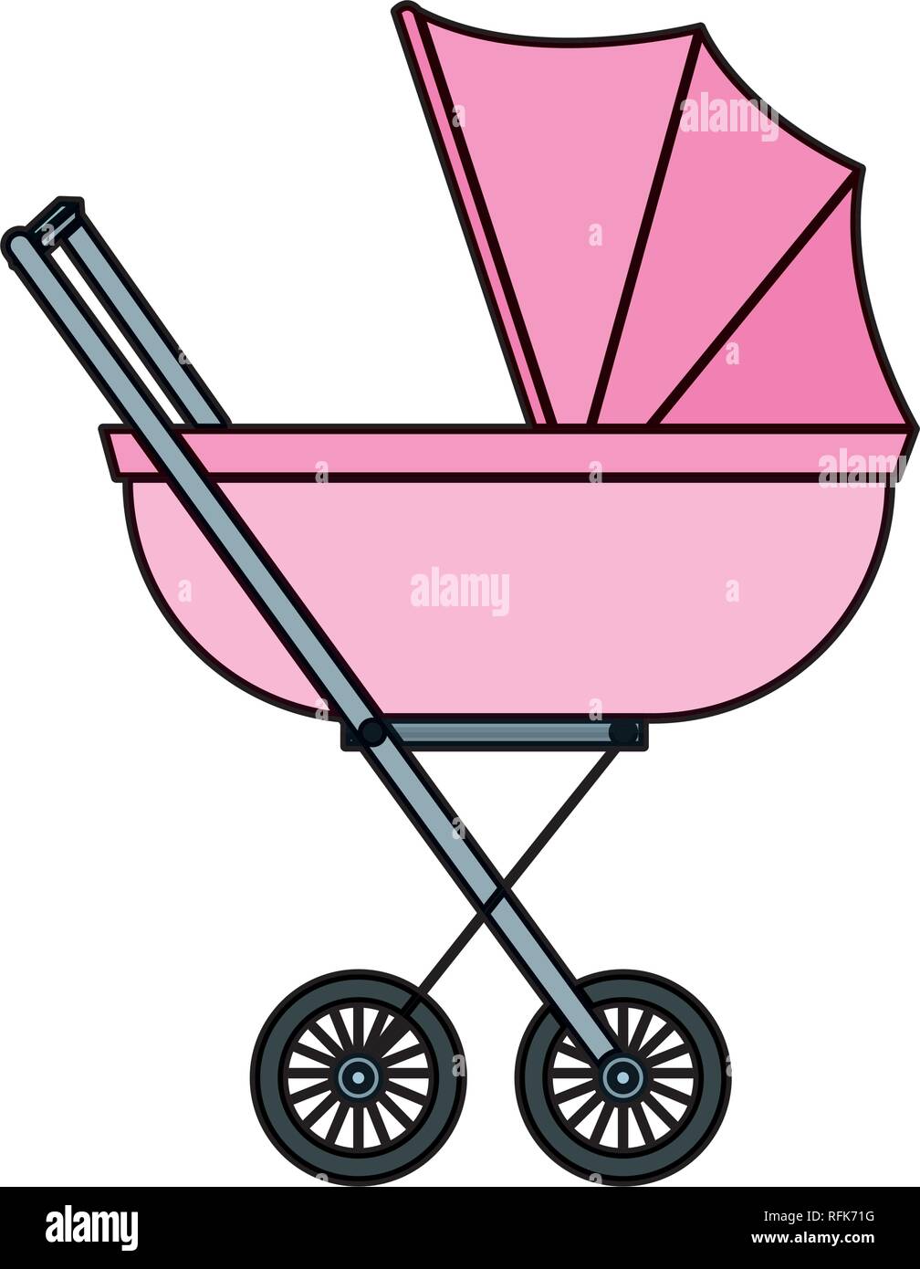baby cart isolated icon Stock Vector Image & Art - Alamy