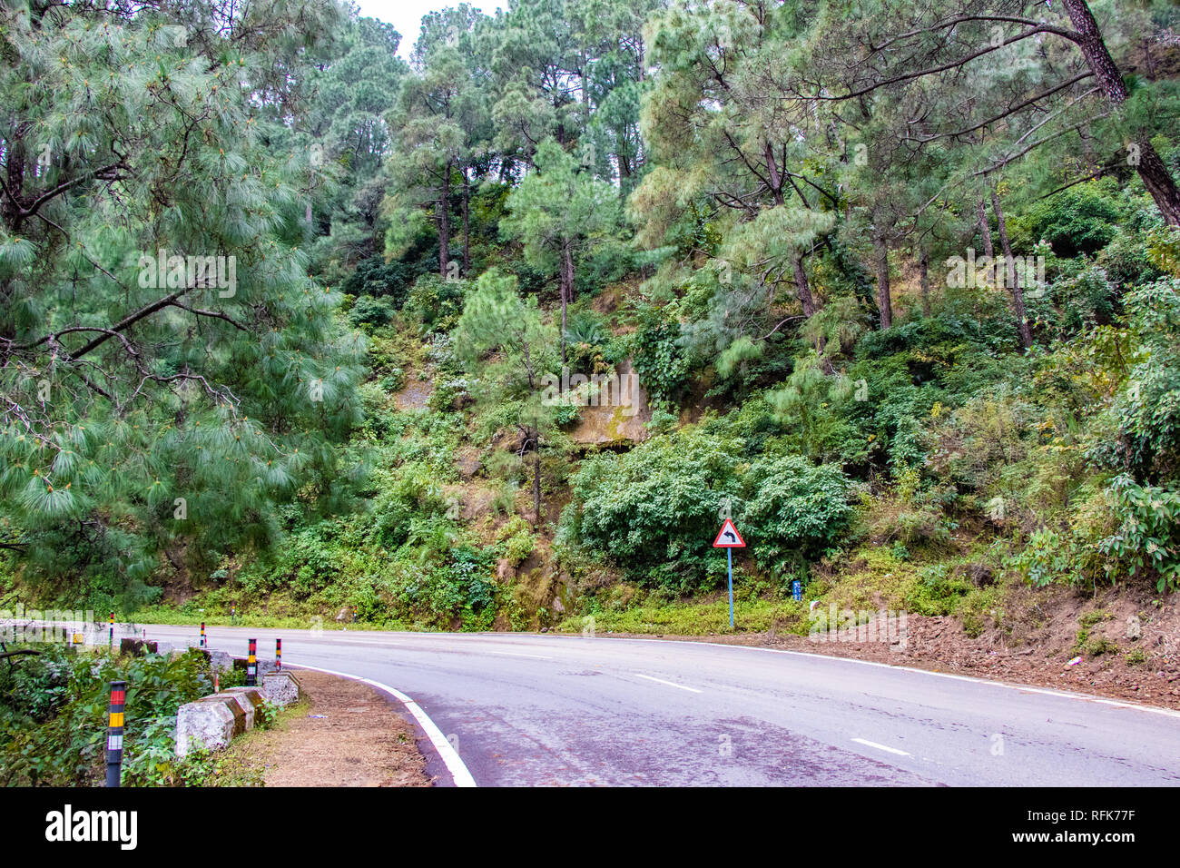 Scenic road through the valley of banikhet dalhousie himachal pradesh ...