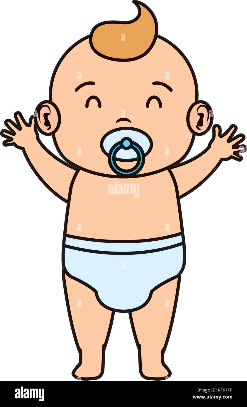 cute and little boy baby character Stock Vector Image & Art - Alamy
