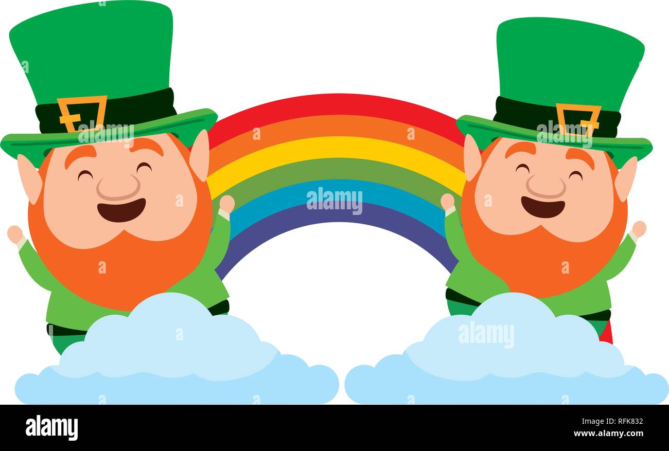 Leprechaun Cartoon Rainbow