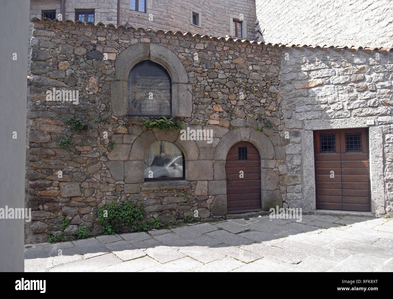Tempio Pausania, Sardinia, Italy. Old town center: Nino di Gallura ...