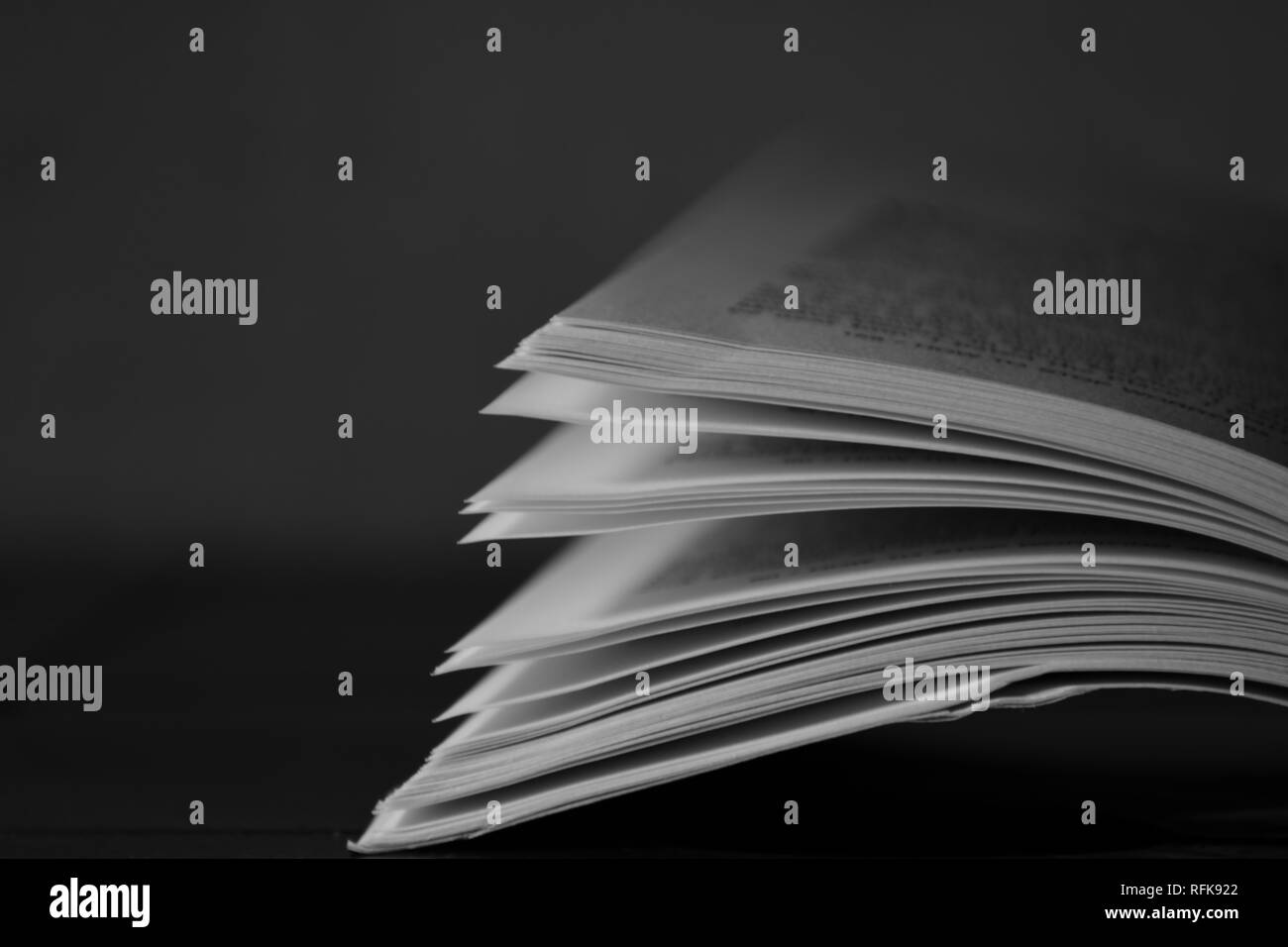Blank pages in a book Black and White Stock Photos & Images - Alamy