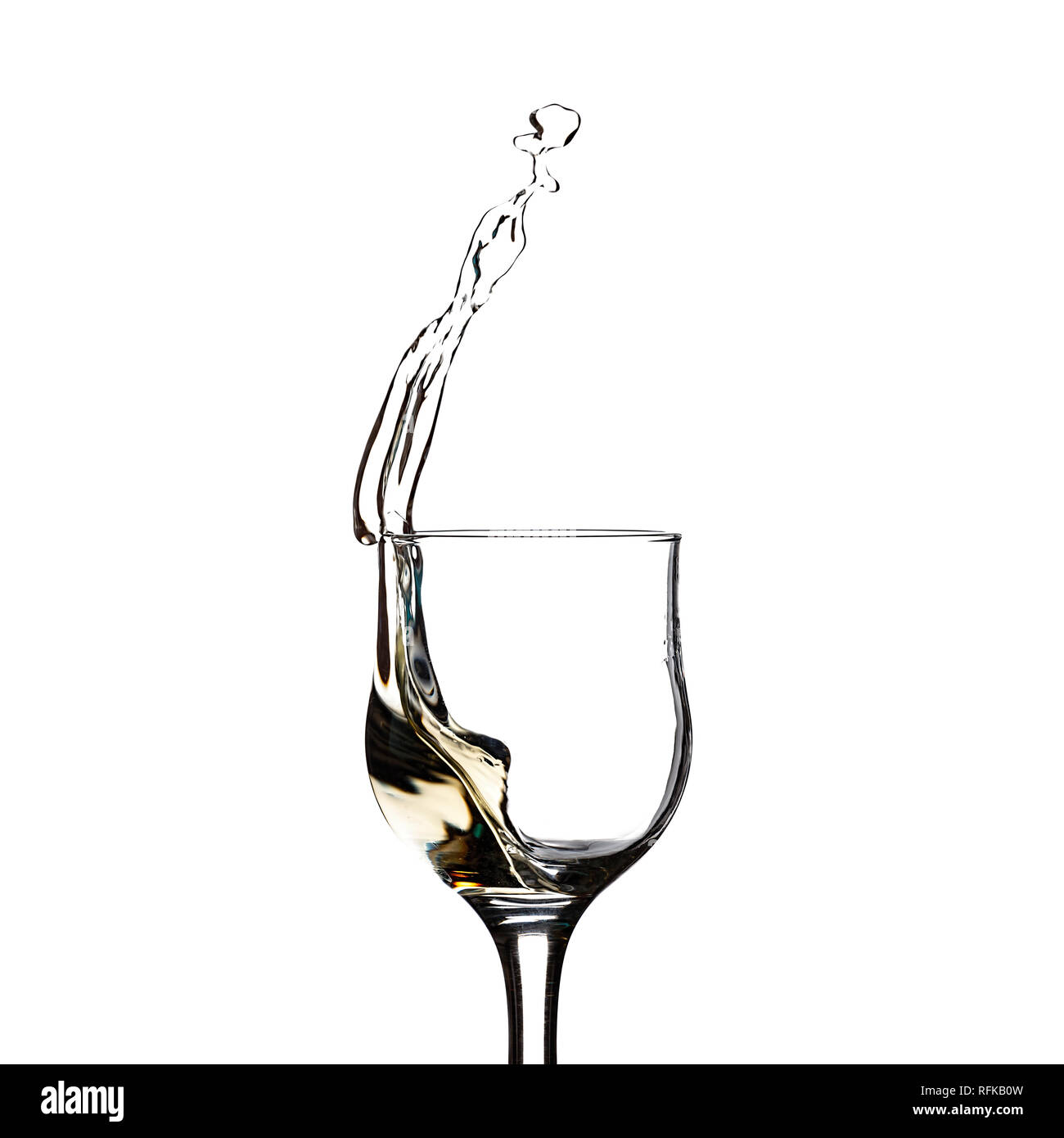 Splash of wine isolated on white background, copy space Stock Photo - Alamy