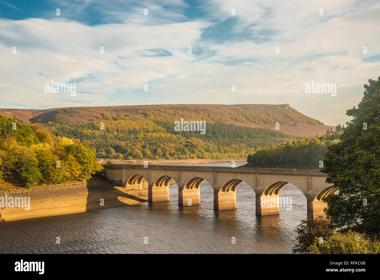 Ashopton bridge Ladybower Reservoir Derbyshire England low water ...