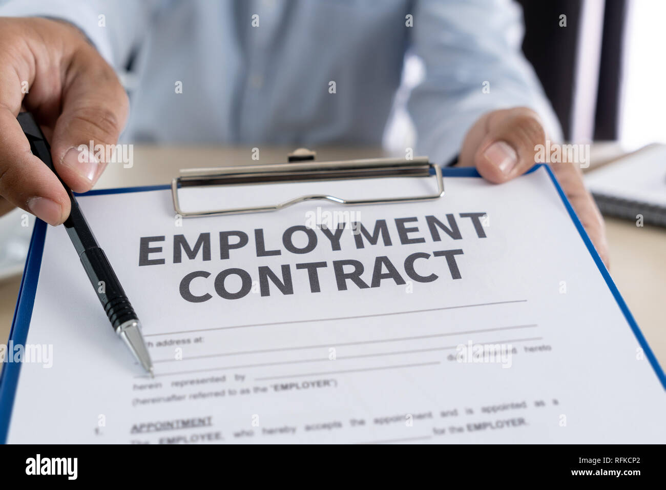 Employment contract signing job deal Recruitment concept Stock Photo ...