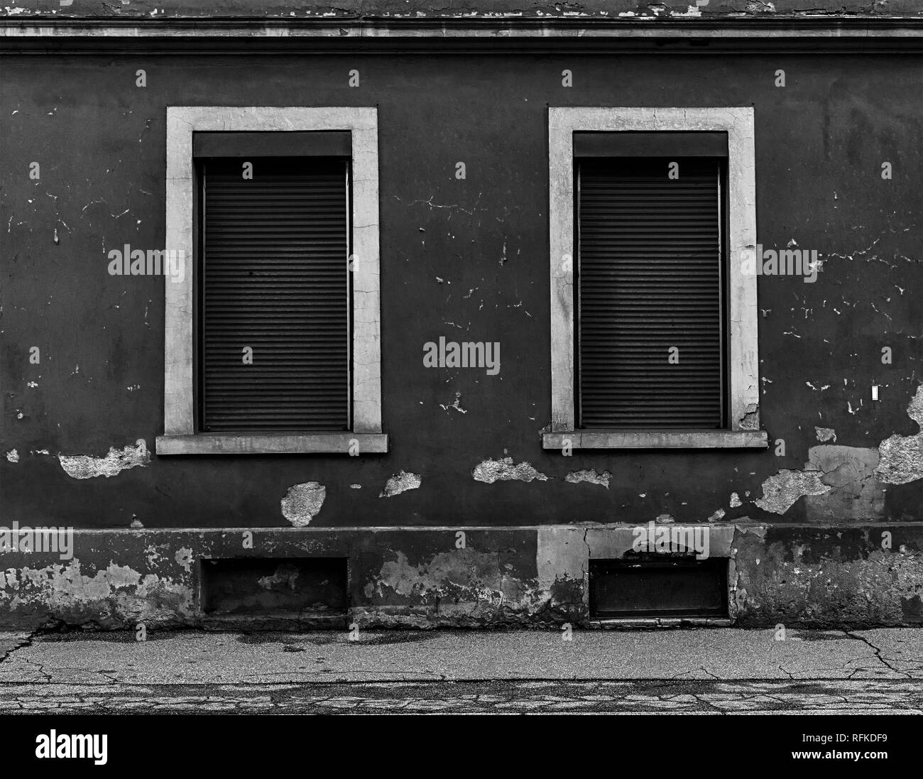 Old abandoned building with some symmetry Stock Photo - Alamy