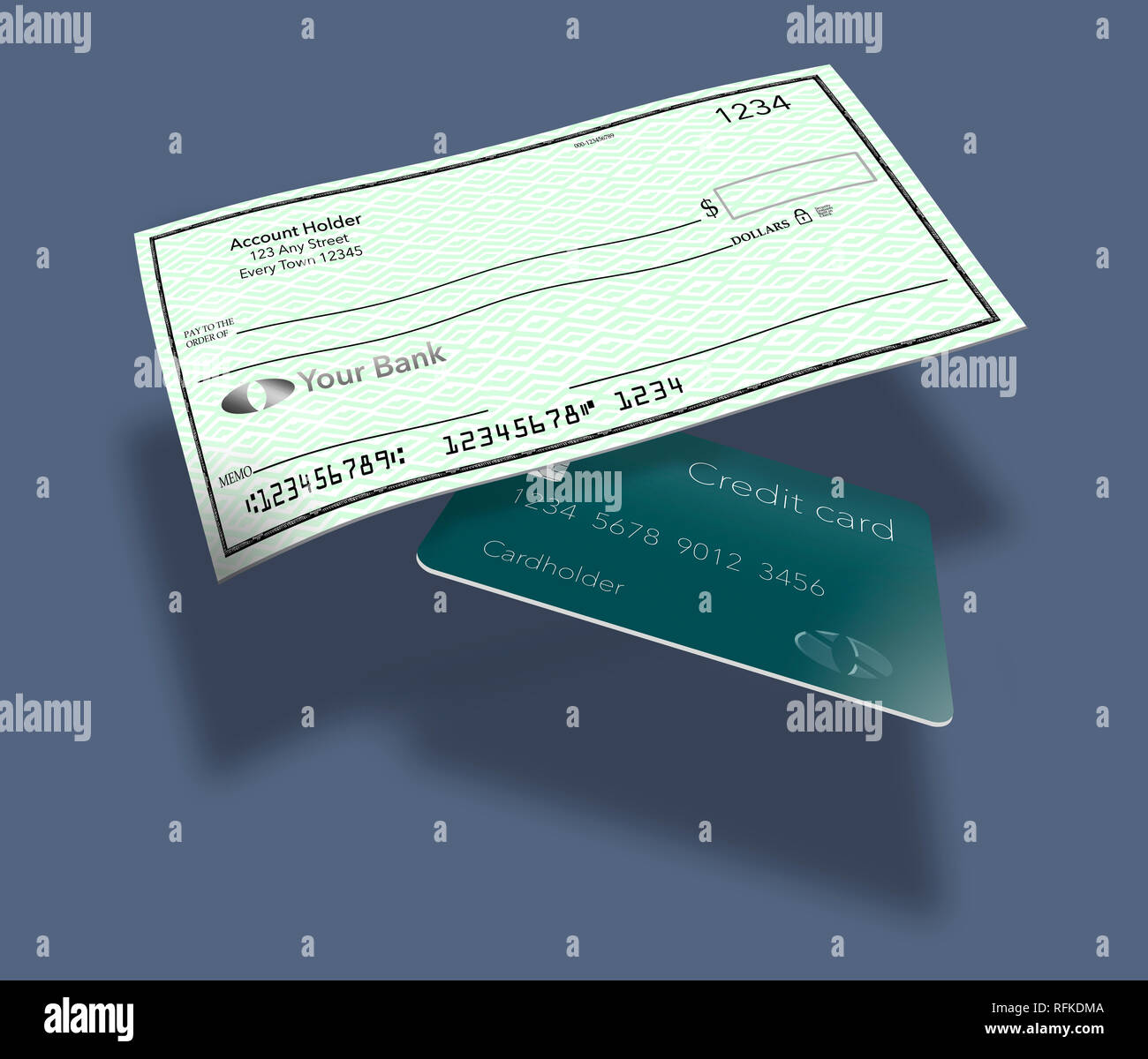 Personal bank checks from an individual checking account is pictured ...