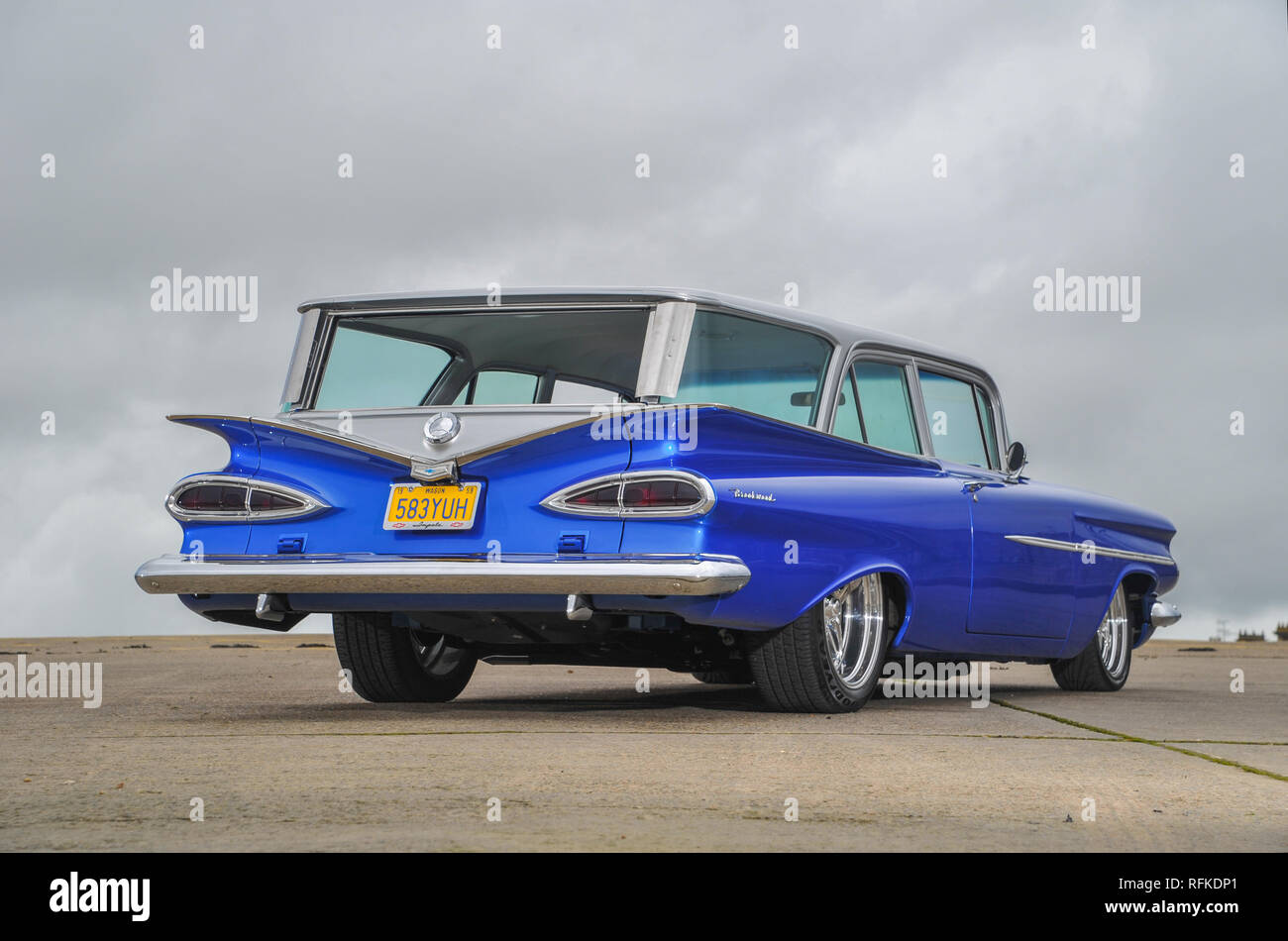 Customised 1959 Chevrolet Brookwood - classic American 2 door station ...