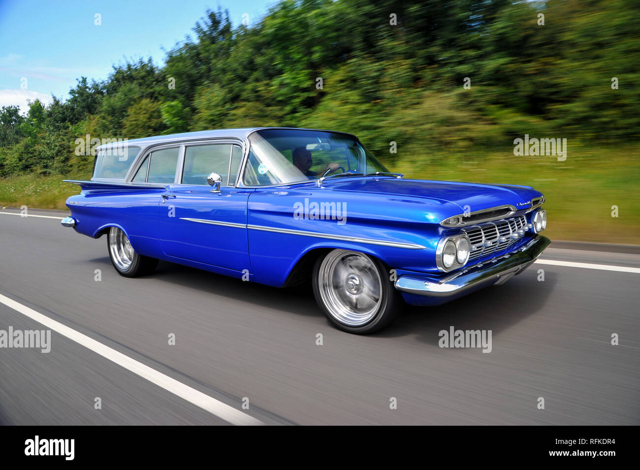 Customised 1959 Chevrolet Brookwood - classic American 2 door station ...