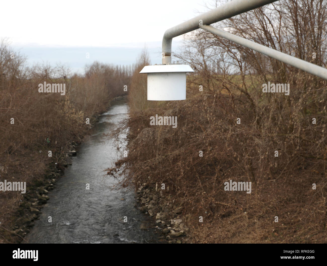 modern hydrometric probe to detect the height of the river and prevent ...