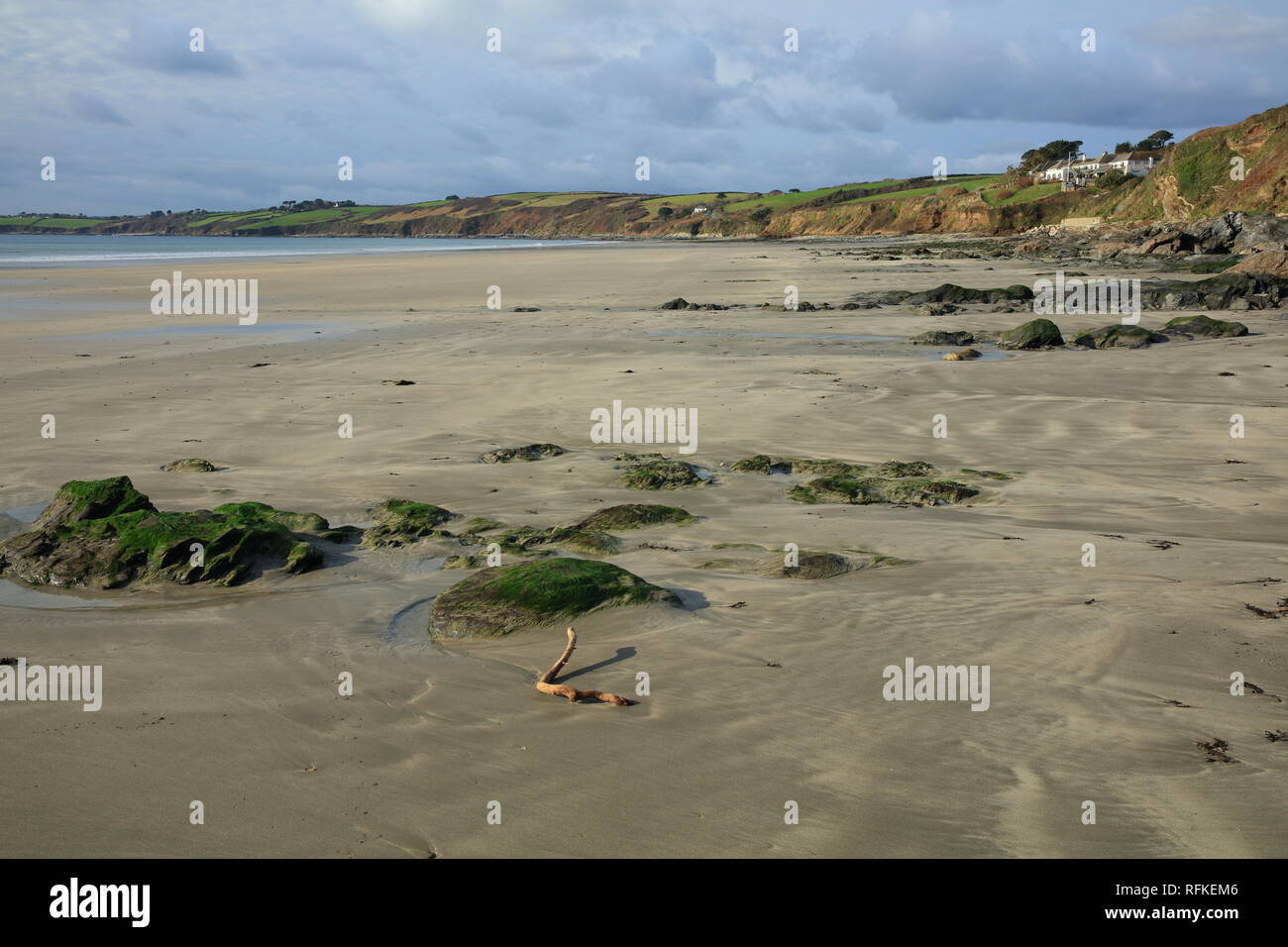 Carne beach/Pendower beach, Roseland Peninsula, Cornwall, England, UK ...