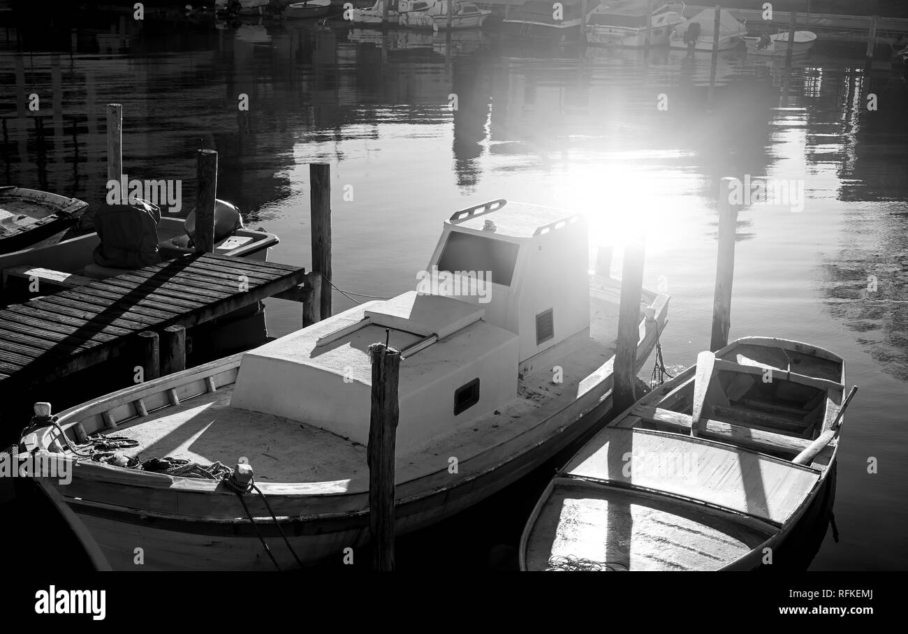 Floating on the shore Black and White Stock Photos & Images - Alamy