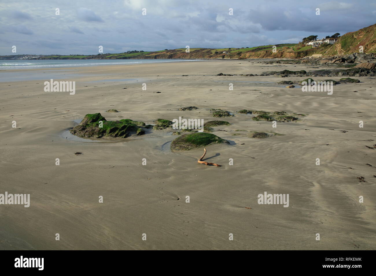 Carne beach/Pendower beach, Roseland Peninsula, Cornwall, England, UK ...