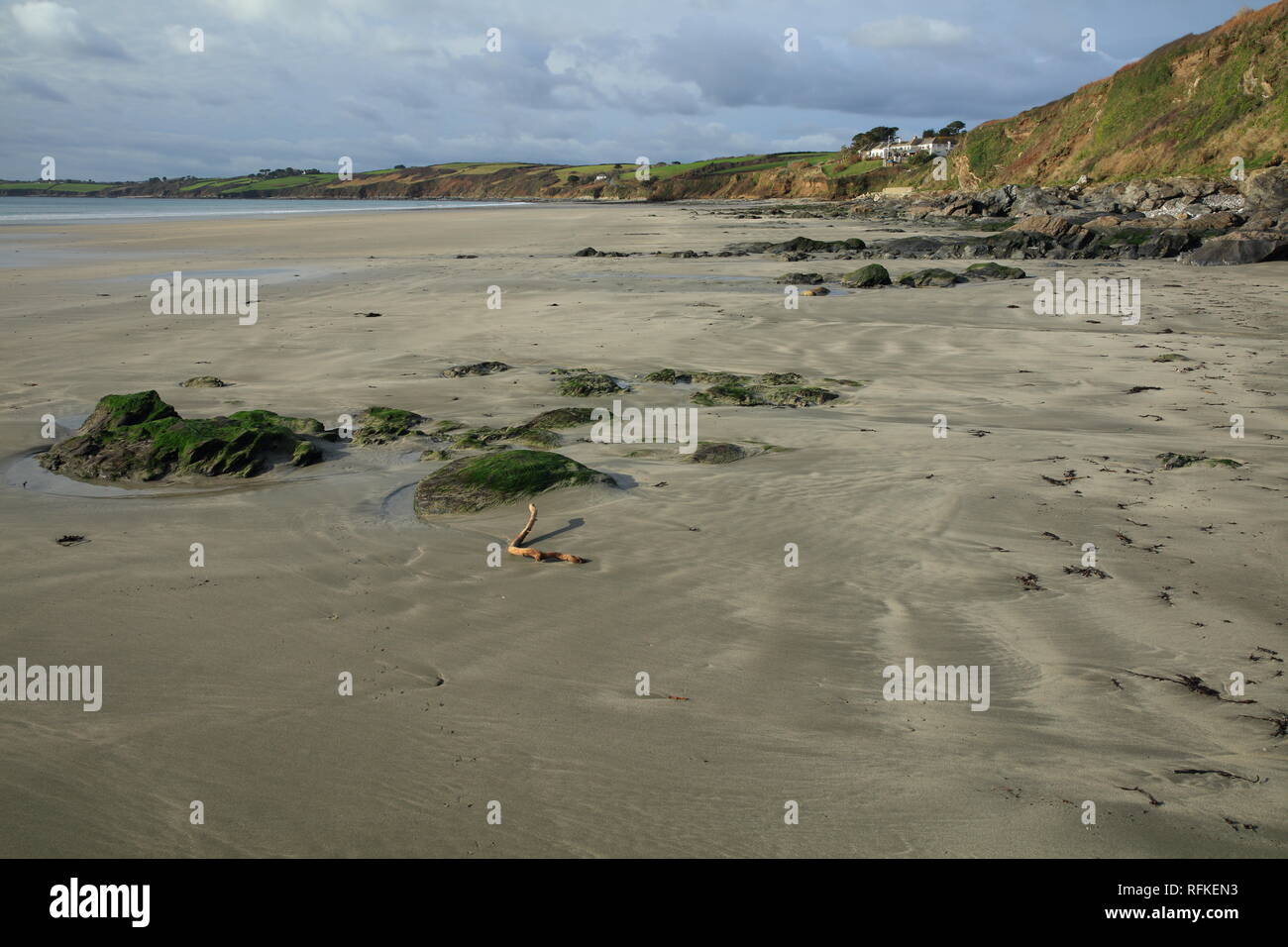 Carne beach/Pendower beach, Roseland Peninsula, Cornwall, England, UK ...