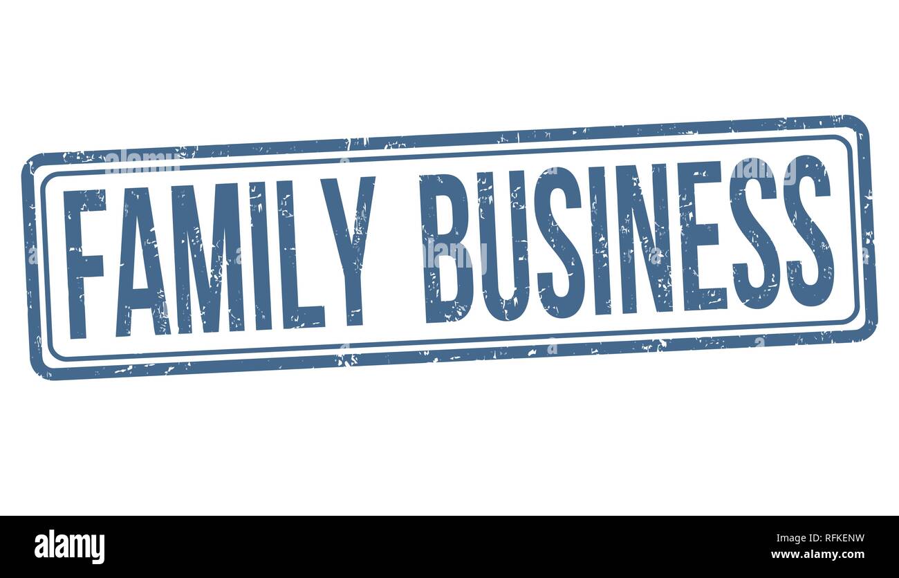 Family business sign or stamp on white background, vector illustration ...