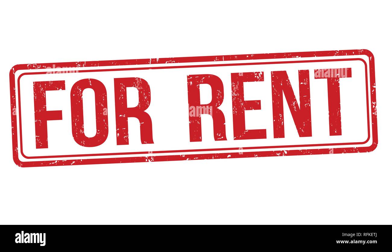 For rent sign or stamp on white background, vector illustration Stock ...