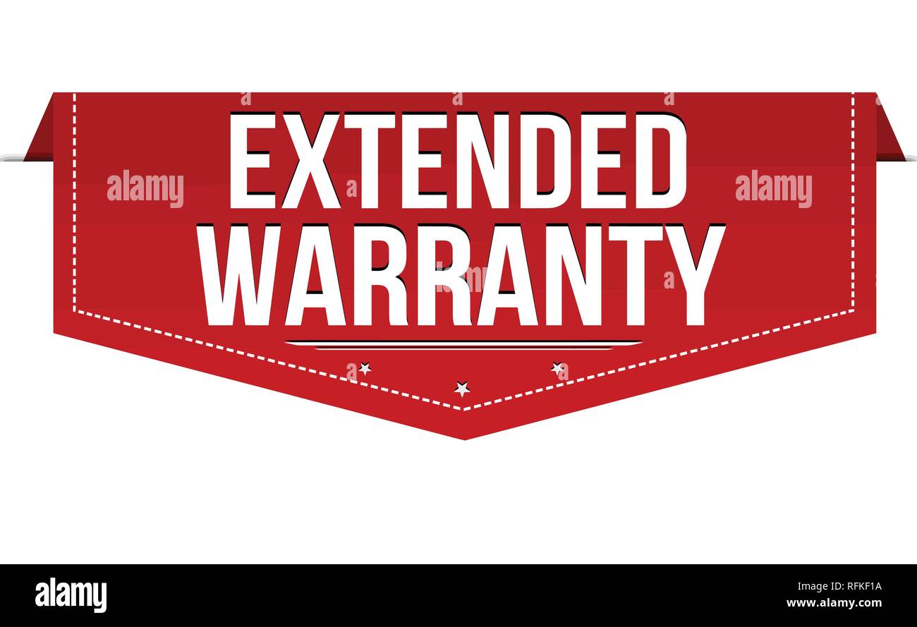 Extended warranty banner design on white background, vector ...