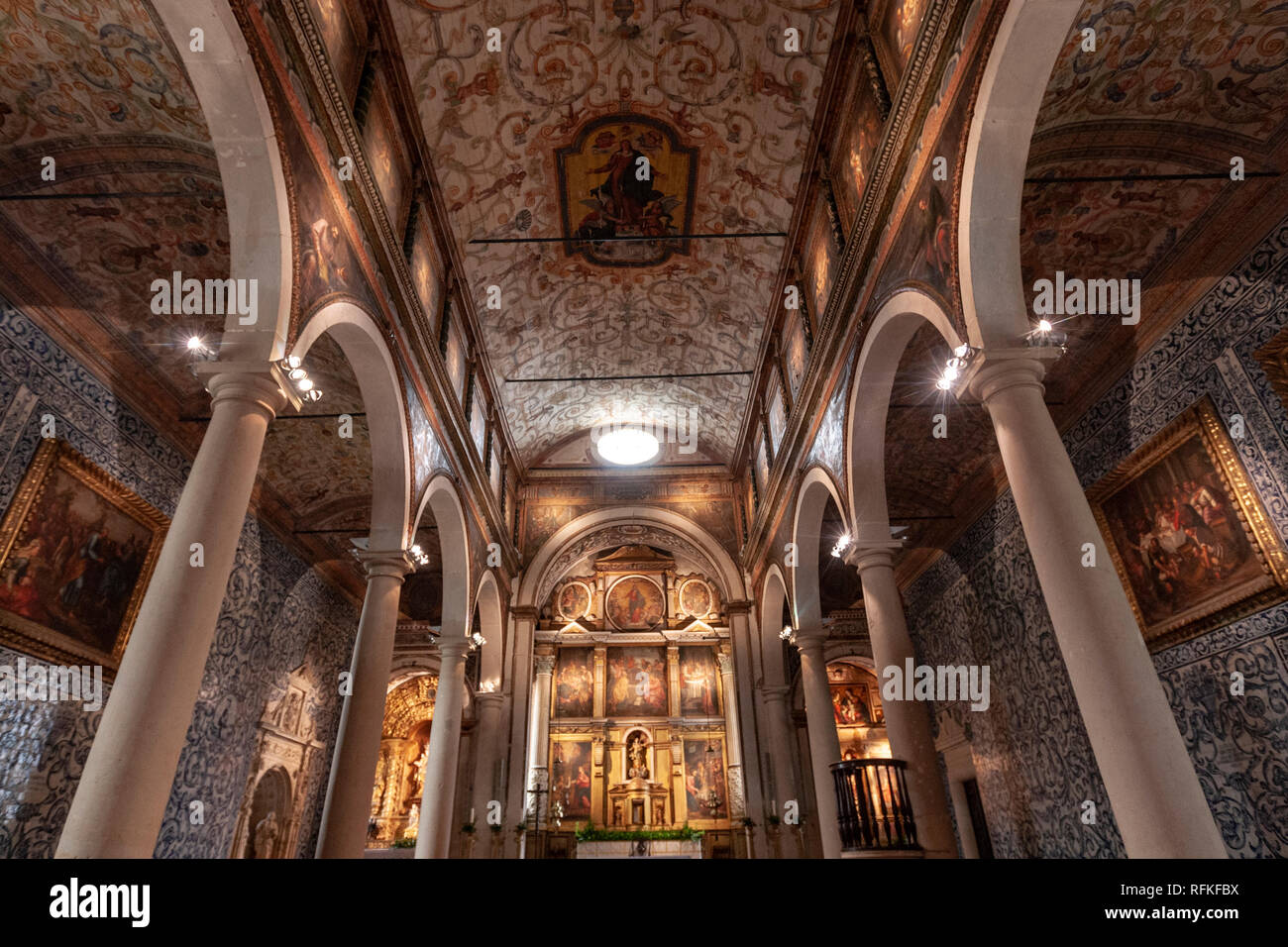 Painted medieval ceiling in church hi-res stock photography and images ...