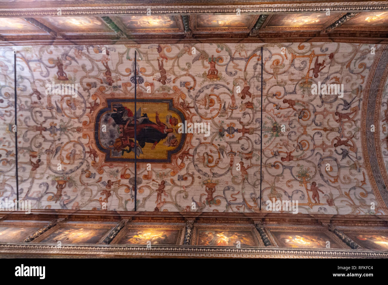 Painted medieval ceiling in church hi-res stock photography and images ...