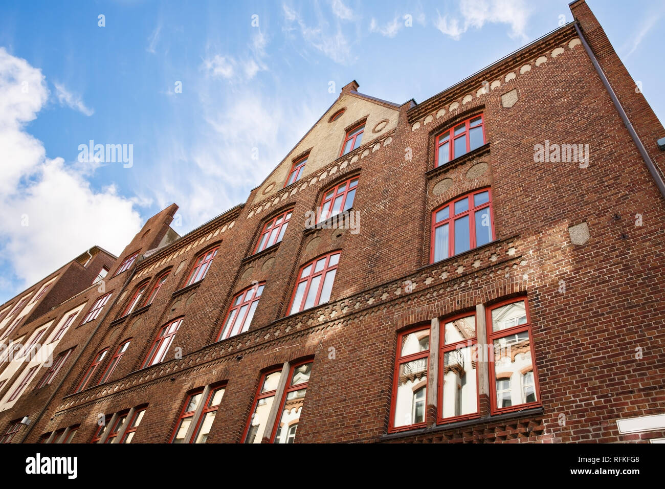 Old brick building in Bergen, Norway Stock Photo - Alamy