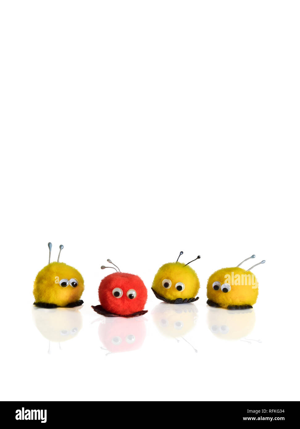 Furry bugs on white background Stock Photo - Alamy