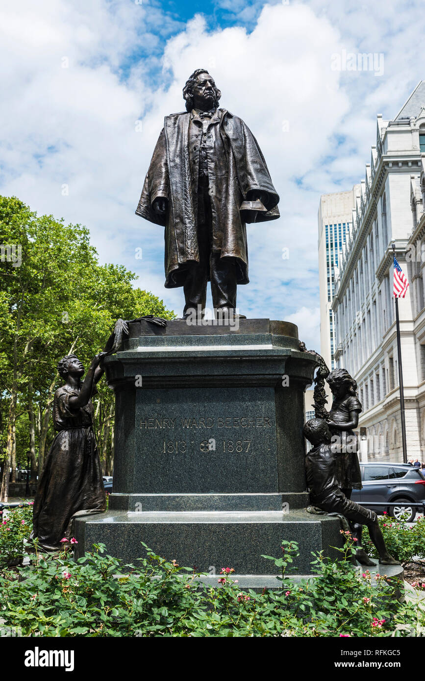 Henry Ward Beecher Monument in Brooklyn in Manhattan in New York City ...