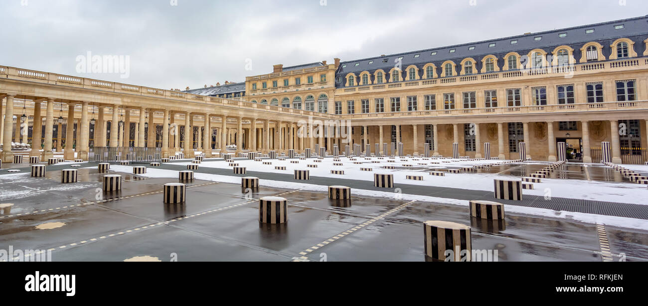 Black and white columns by Daniel Buren and the Conseil d'État, the ...