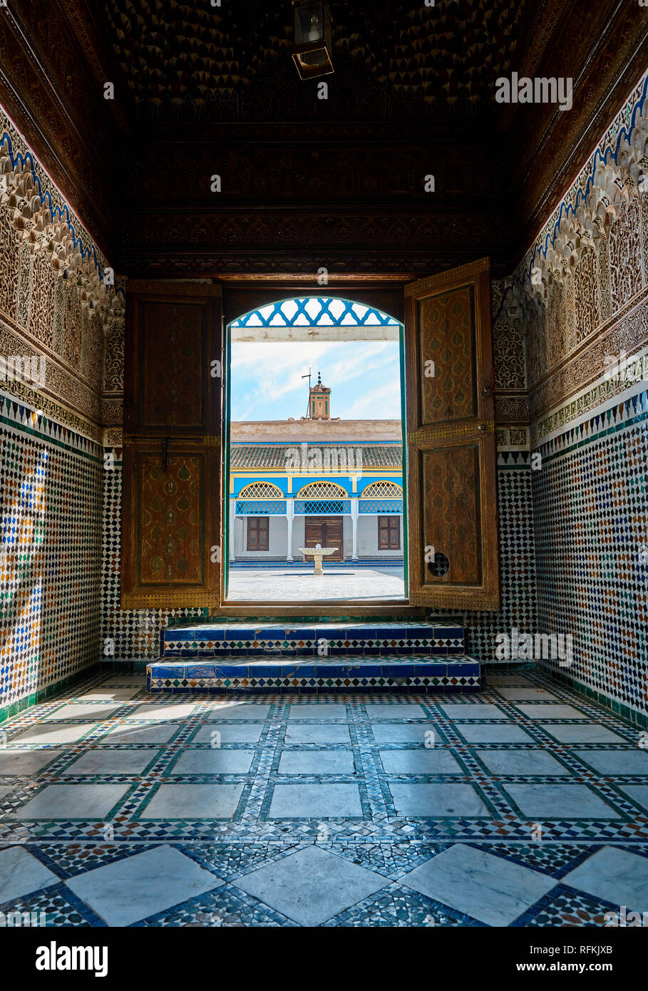 Beautiful interiors and architecture of Bahia Palace, Marrakech ...