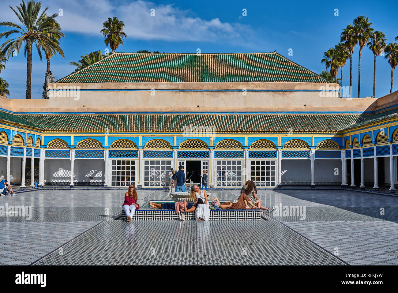 Beautiful interiors and architecture of Bahia Palace, Marrakech ...