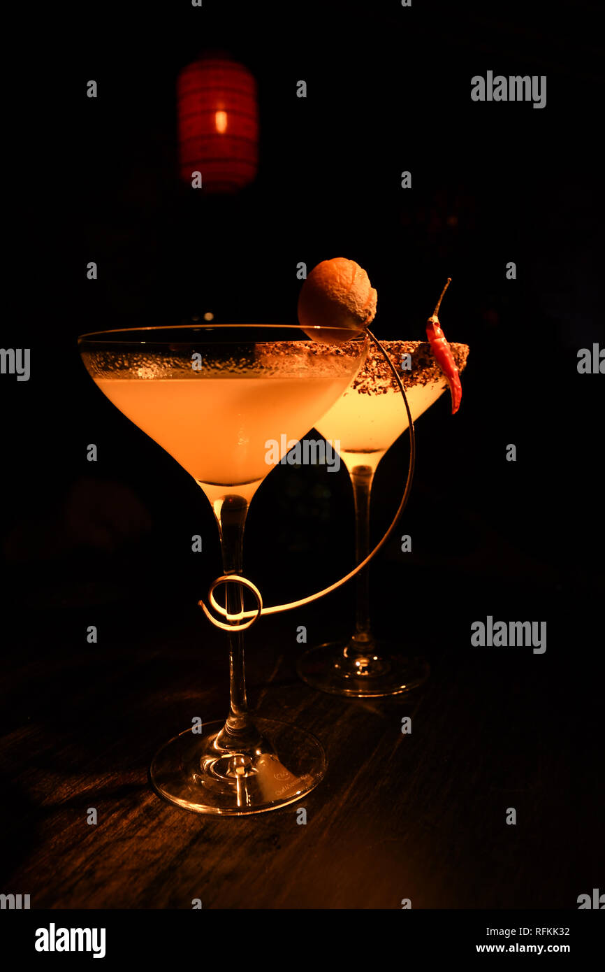 Cocktails at The Shard in London Stock Photo - Alamy