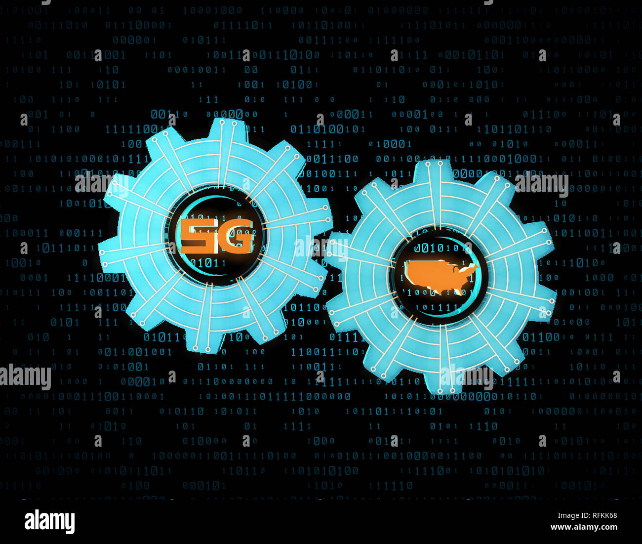5G network technology, modern network communication,5G and USA Stock ...