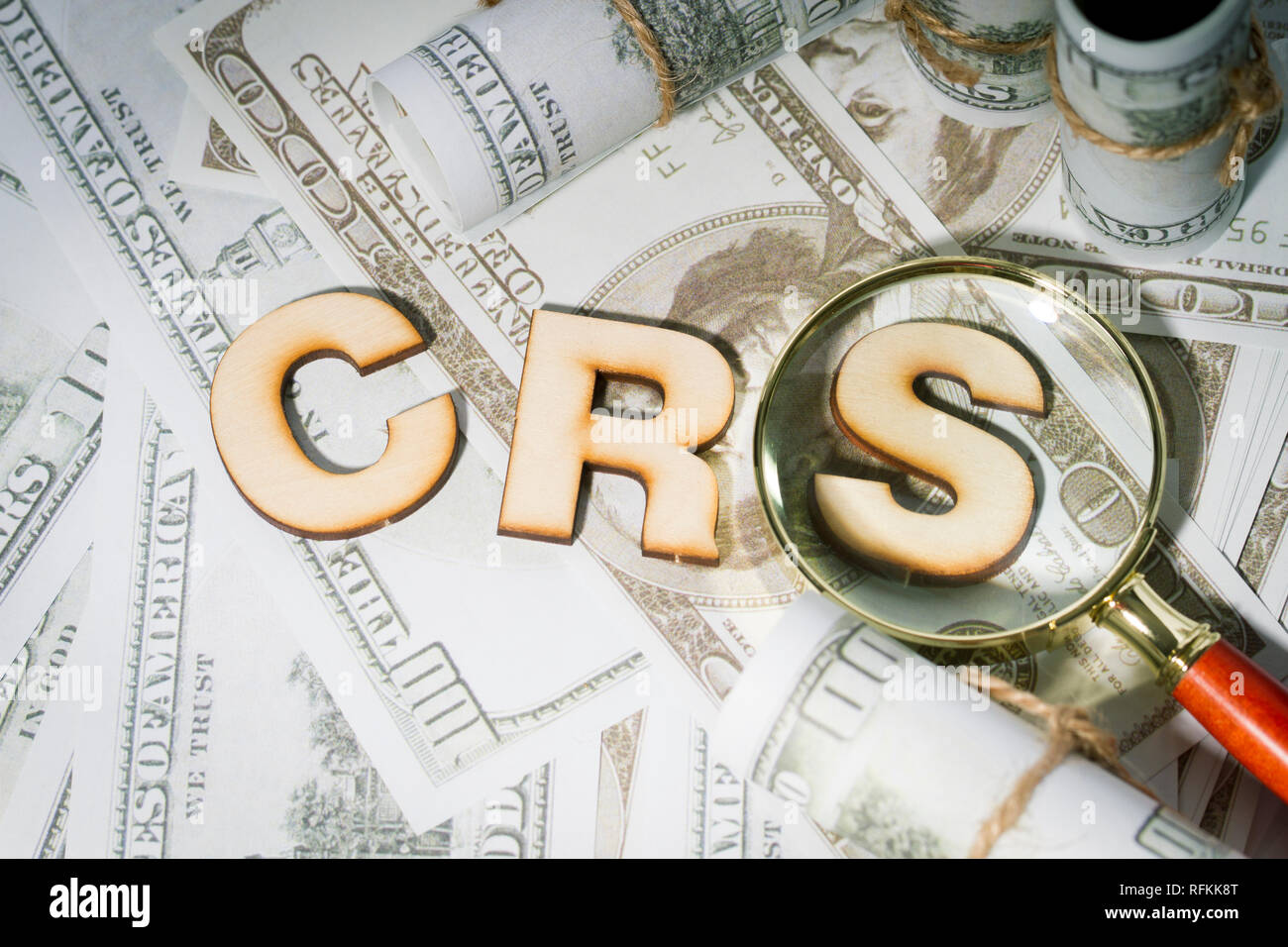 USD and CRS,Tax investigation Stock Photo - Alamy