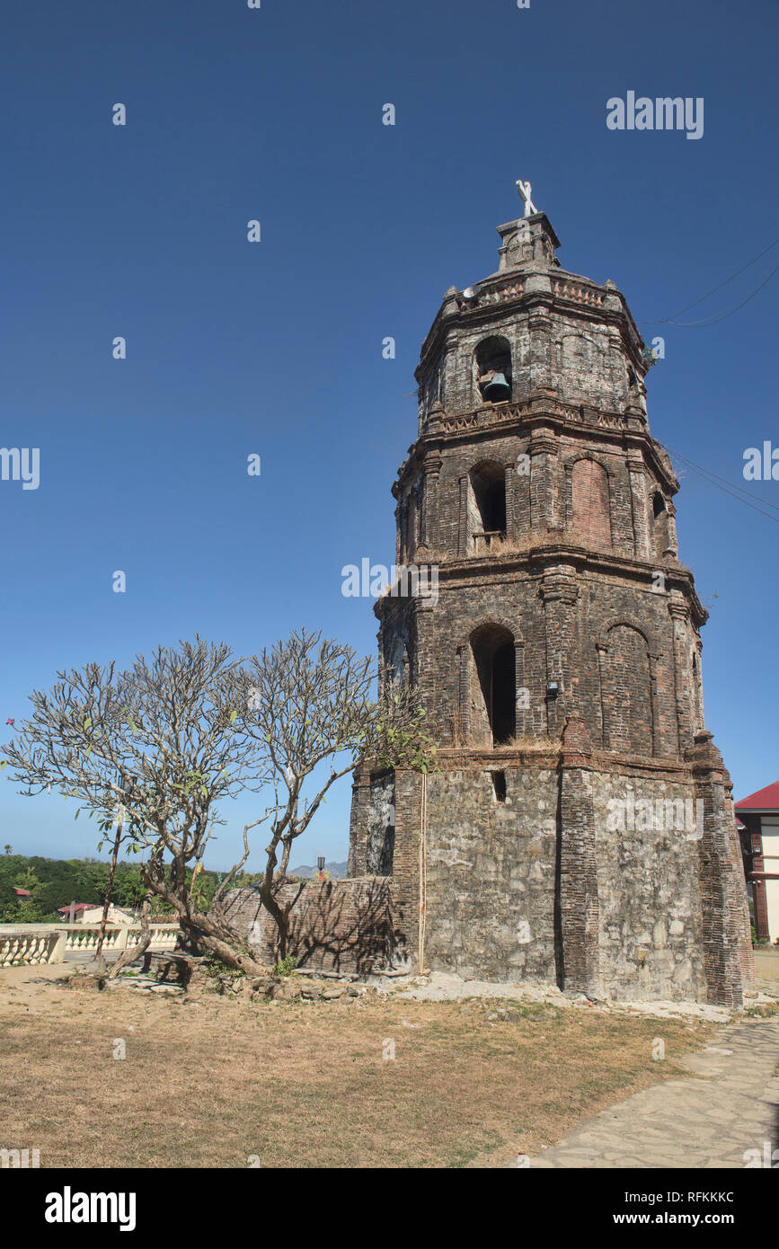 Belltower at the UNESCO World Heritage Santa Maria Church, Ilocos Sur ...