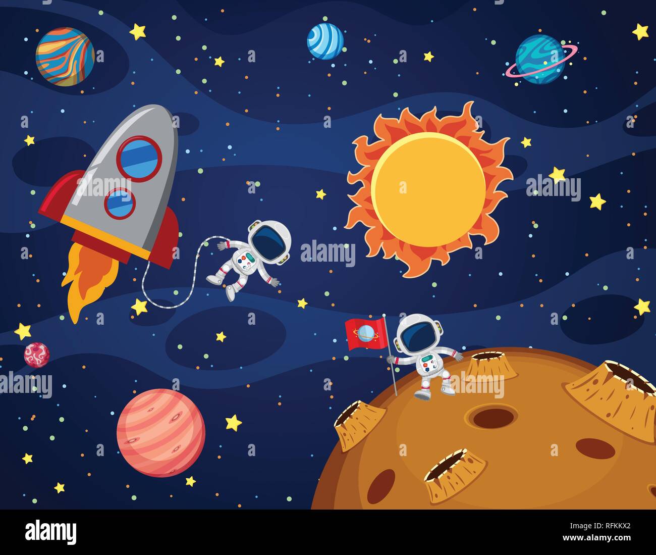 Space element in space background illustration Stock Vector Image & Art ...