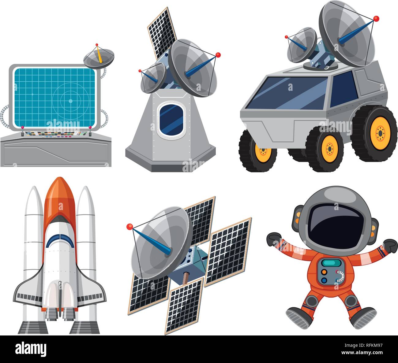 Set of space element illustration Stock Vector Image & Art - Alamy