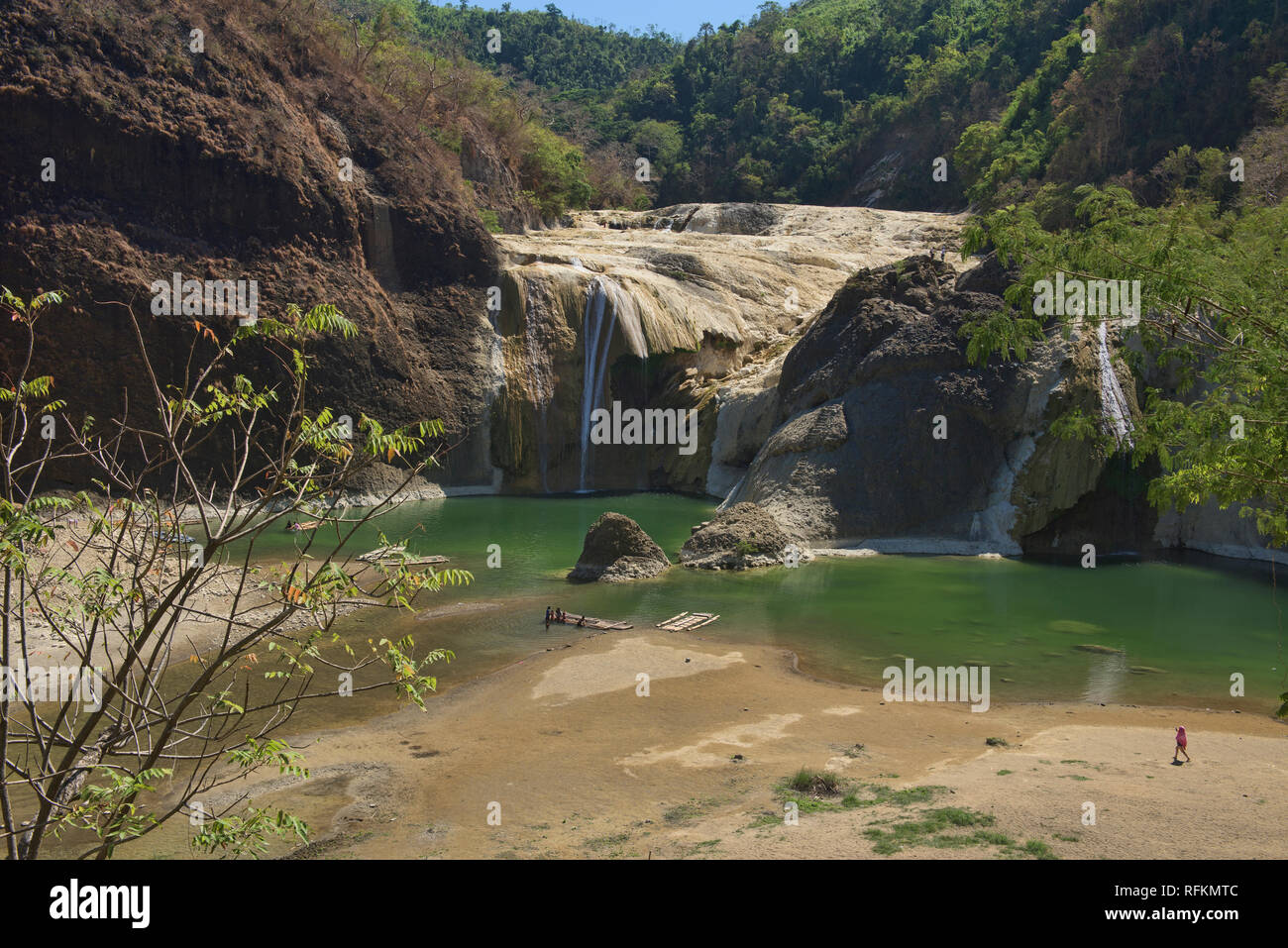 The beautiful Pinsal Falls, Santa Maria, Ilocos Sur, Philippines Stock ...