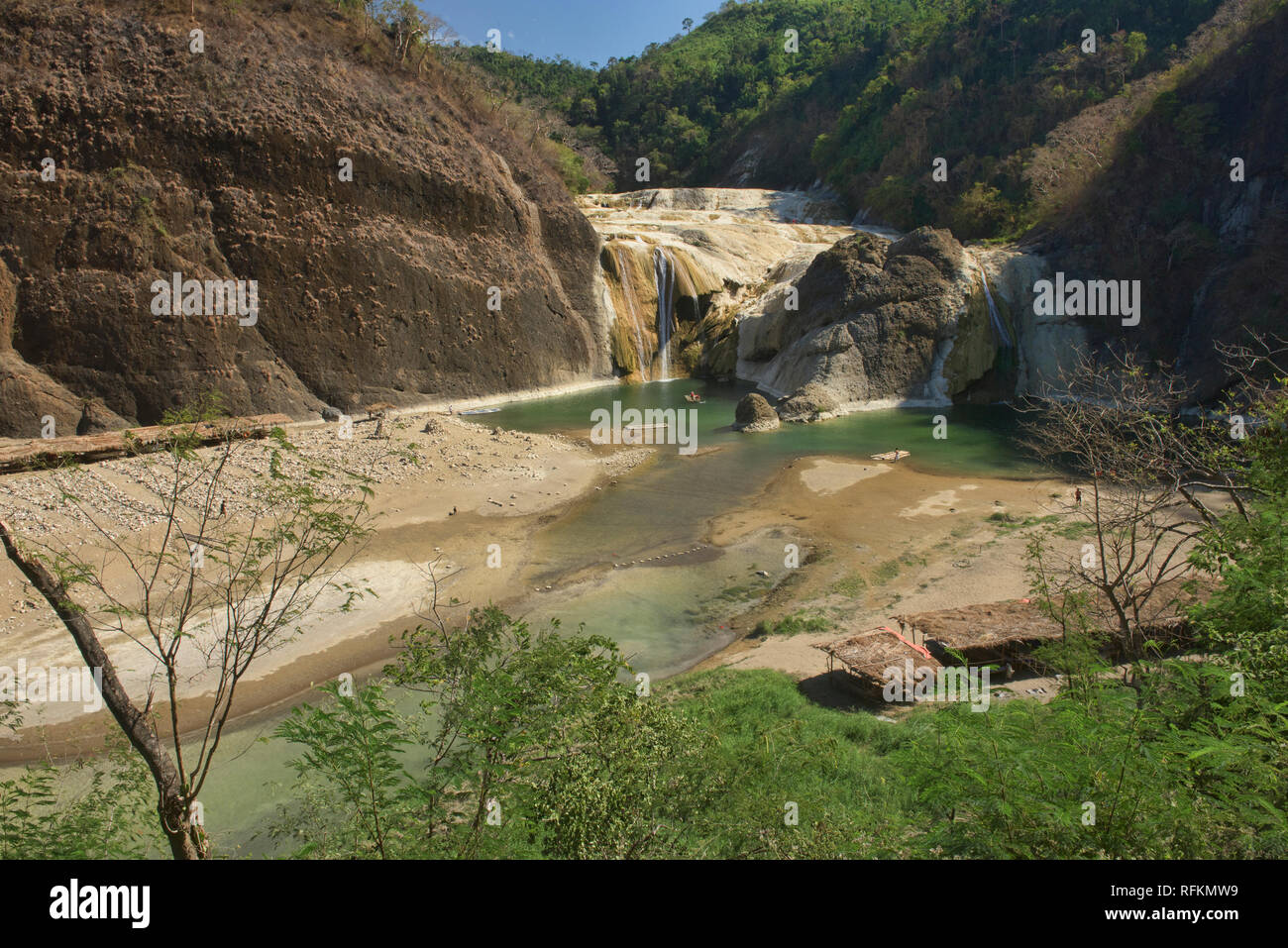 The beautiful Pinsal Falls, Santa Maria, Ilocos Sur, Philippines Stock ...