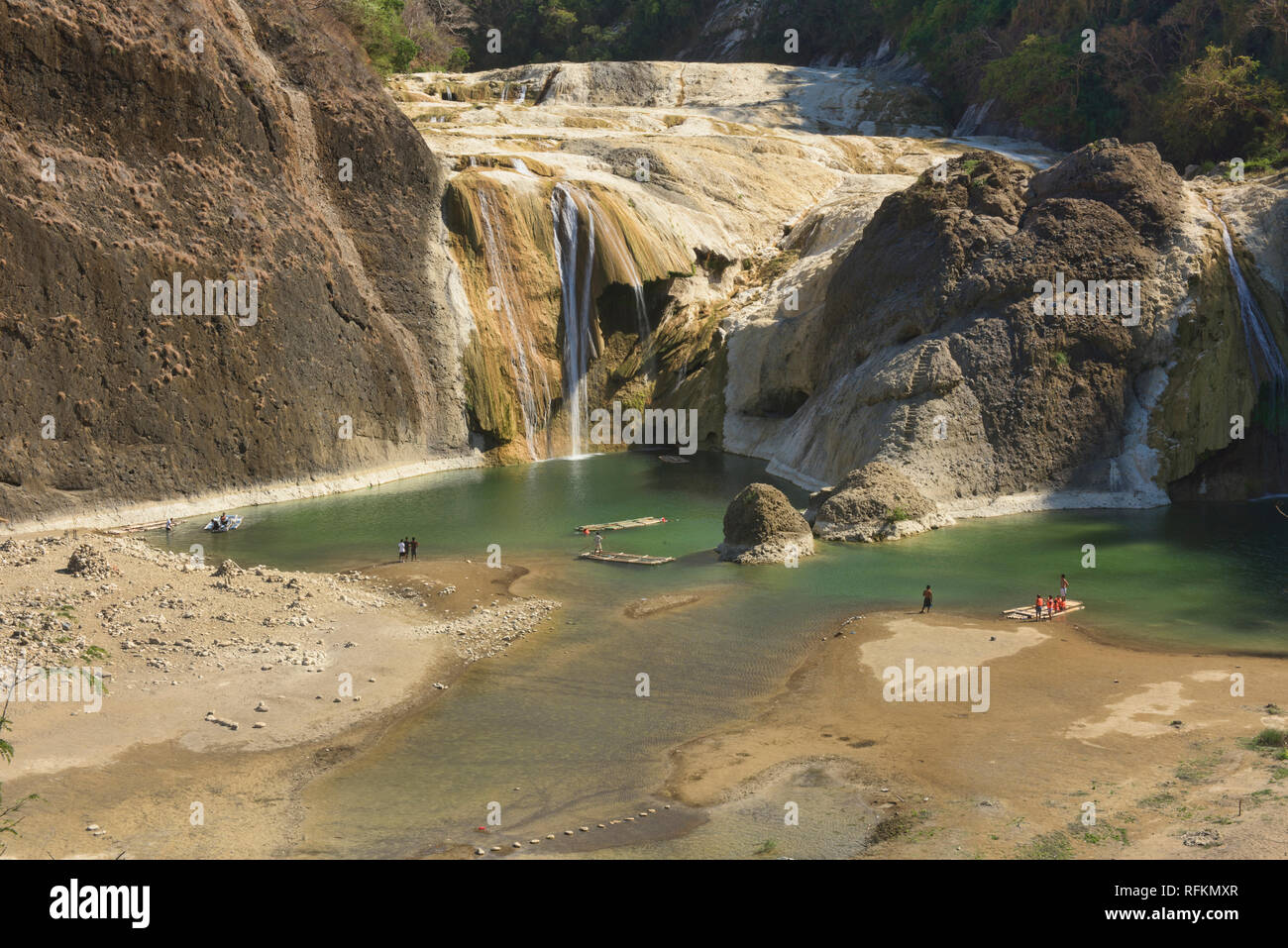 The beautiful Pinsal Falls, Santa Maria, Ilocos Sur, Philippines Stock ...